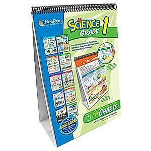 NewPath Learning 10 Piece Science Curriculum Mastery Flip Chart Set, Grade 1