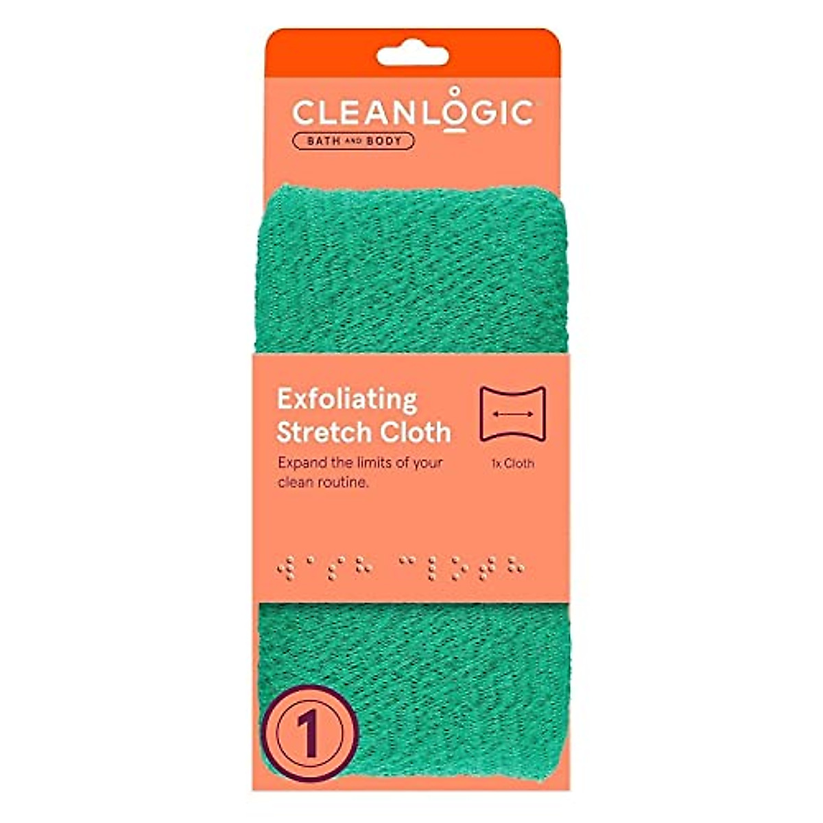 Clean Logic Stretch Bath & Shower Cloth (Assorted Colors) (3 Pieces)- Pack of 1.