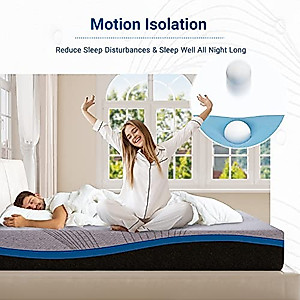 Avenco King Mattress, 10 Inch King Size Mattress in a Box with Gel Memory Foam & Breathable Cover for Cool Sleep, Pressure Relieving, King Bed Mattress Medium Firm Supportive, CertiPUR-US Certified