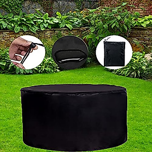 QIAOH Round Patio Table Cover Waterproof 90x40in, Uv-Protection, Outdoor Garden Furniture Rain Cover, Round Patio Table Cover, Outdoor Furniture Covers, Heavy Duty Garden Furniture Cover