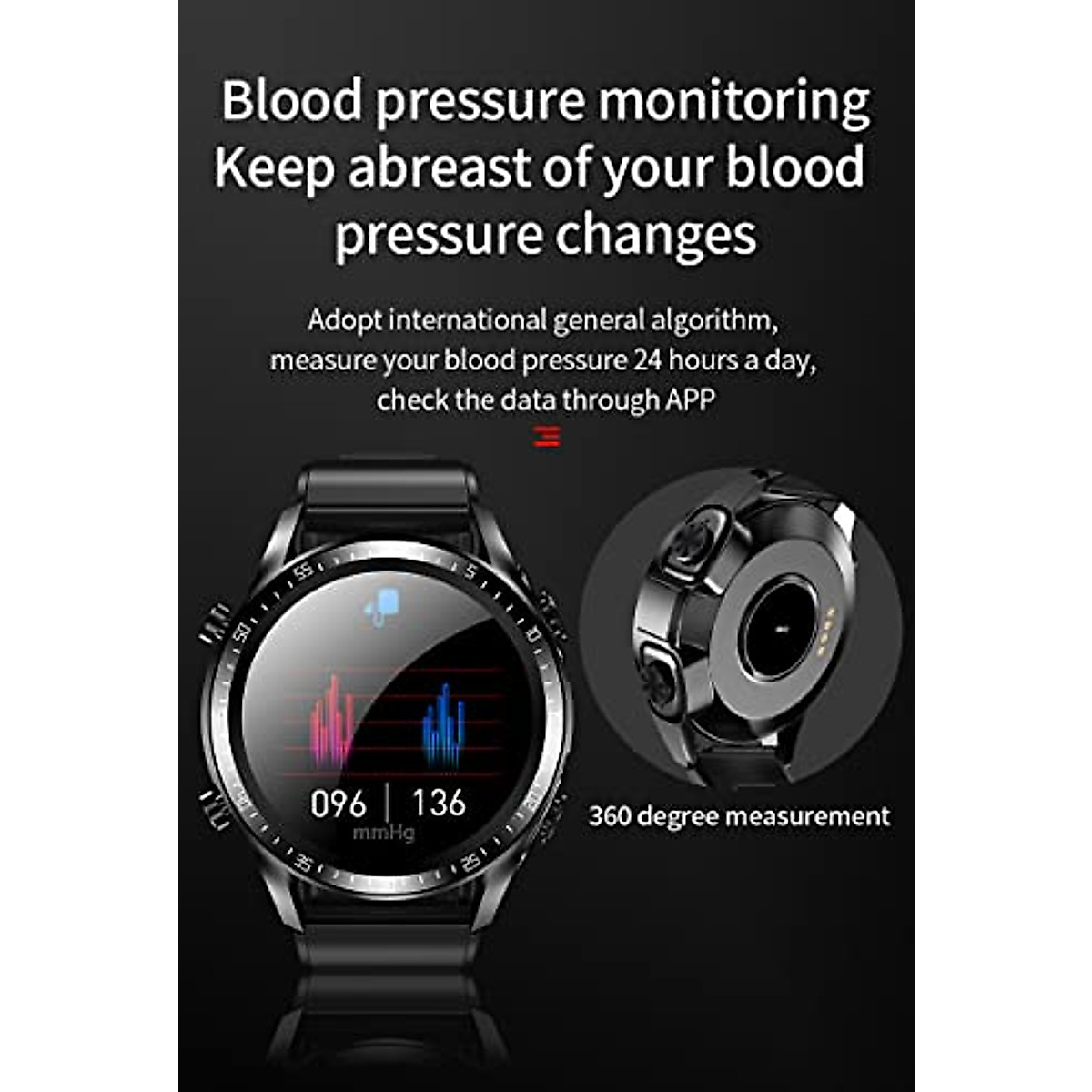 Alliget Smart Watch with Earbuds for Android iPhone, Fitness Tracker with Blood Oxygen Heart Rate Sleep Monitor, 2 in 1 Bluetooth Long Time Standby Sports Watch for Men Women