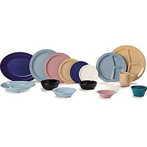 Carlisle FoodService Products Reusable Plastic Bowl Bouillon Cup, Soup Bowl for Home and Restaurant, Melamine, 8.4 Ounces, White, (Pack of 48)