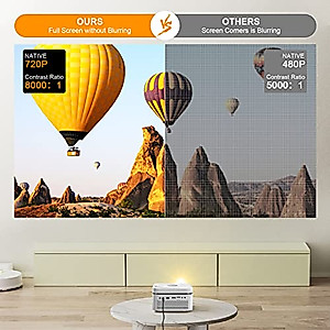 5G WiFi and Bluetooth Projector Built in DVD Player, OSQ Outdoor Movie Projector, Portable DVD Projector 1080P Support with Carry Bag, Compatible with iOS/Android/TV/HDMI/USB