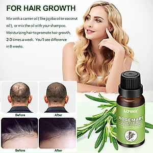 Rosemary Hair Oil for Hair Growth, Nature Pure Rosemary Oil for Hair with Scalp Massager Hair Growth Hair Regrowth Treatments for Women Men