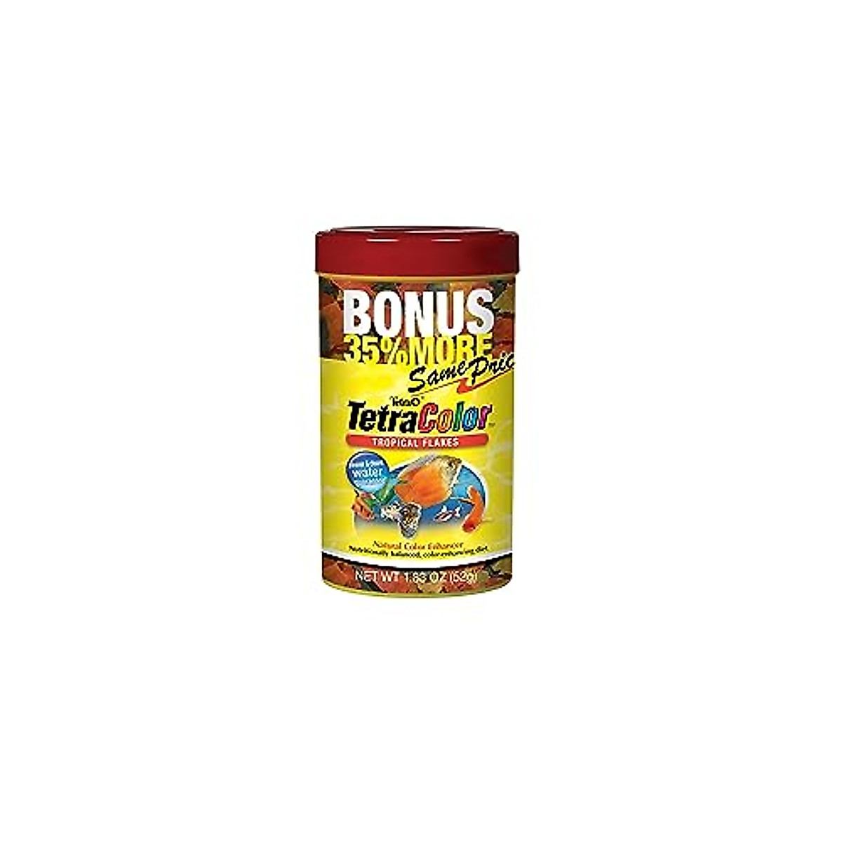 Tetra 77160 TetraColor Tropical Flakes, 1-Ounce, 185 ml