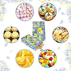 JeVenis 12 PCS Capri Lemon Party Favor Bags Capri Lemon Party Decorations Blue Tiles and Lemon Party Supplies for Capri Lemon Birthday Wedding Bridal Shower