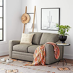 Amazon Brand – Rivet Contemporary Fir Decorative Blanket Ladder with Iron Rungs - 71.65" Height, Black and Natural Wood