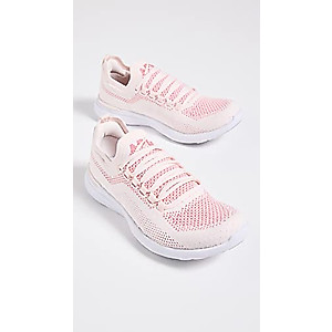 APL: Athletic Propulsion Labs Women's Techloom Breeze Sneakers, Cream/Fire Coral/White, 7 Medium US