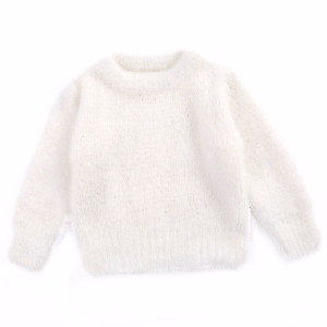 Curipeer Baby Sweater Solid Thick Basis Pullover Sweater Turtleneck Longsleeve Fall Clothes for Baby Girl and Boy White 18-24 Months
