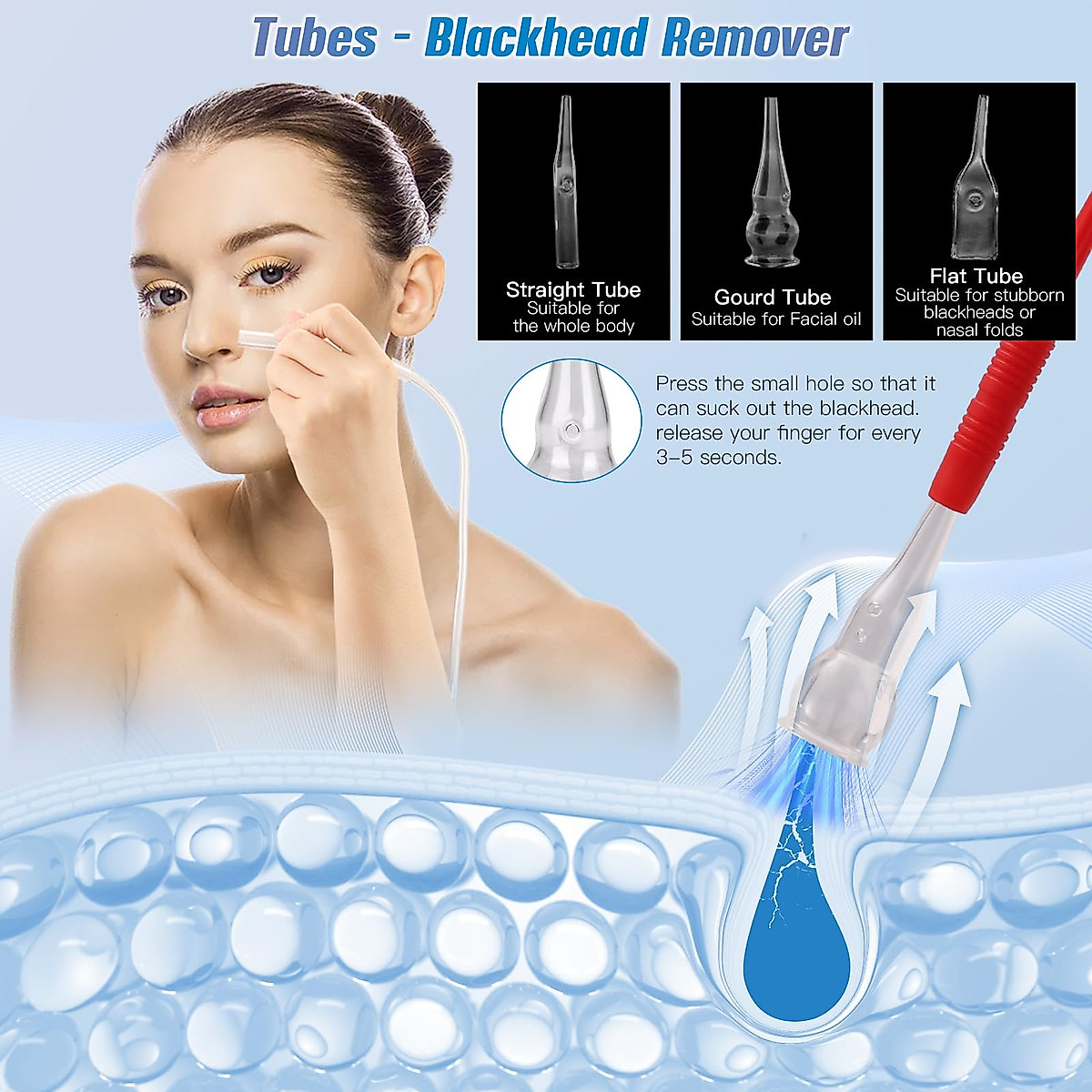 3 in 1 Diamond Microdermabrasion Machine, TopDirect Facial Skin Care Salon Equipment w/Vacuum & Spray (Strong Suction Power: 65-68cmhg)