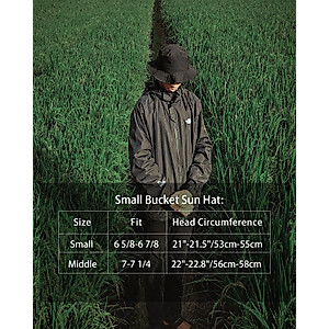 Zylioo UV Protection Fishing Hat for Small Heads,Adjustable Water Resistant Bucket Hat,Summer Outdoor Hiking Sun Hat