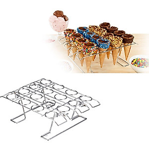 DIY 16 Slots Ice Cream Displaying Baking Cake Sugar Cone Cupcake Cooling Rack Holder Stand For Birthday Wedding Party Kangkang