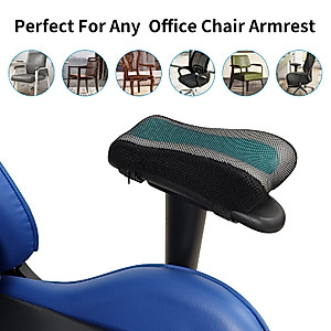 Fuloon Ergonomic Office Chair Armrest Cushion, Elbow Pillow with Cooling Gel for Elbow and Forearm Pressure Relief for Computer Chairs, Gaming Chairs, Office Chairs and Wheelchairs