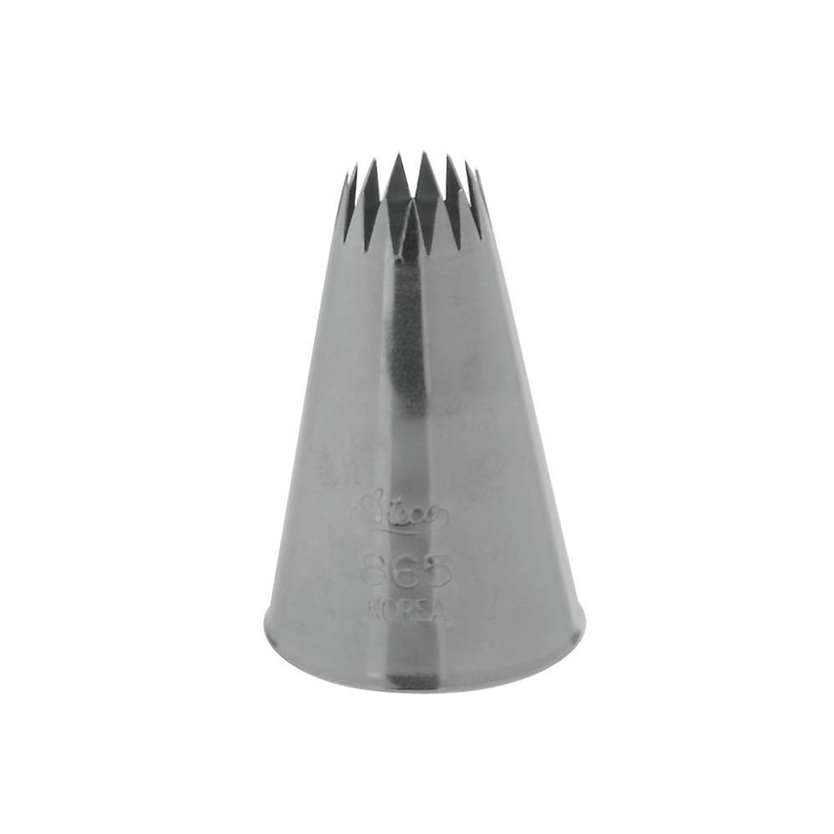 Ateco # 865 - French Star Pastry Tip .44'' Opening Diameter- Stainless Steel