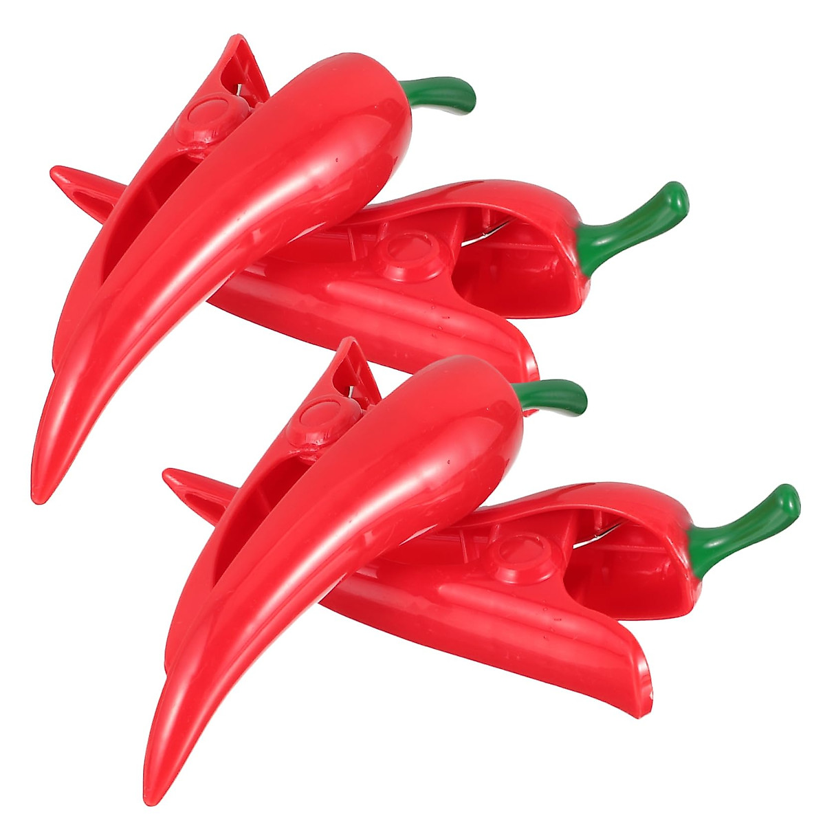 Beatifufu 4Pcs Portable Pepper Shaped Beach Towel Clips Chair Holders for Beach Towels Holiday Pool Accessories Multipurpose Towel Holders for Secure Towel Placement