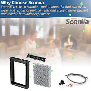 Sconva 4839 Humidifier Maintenance Kit with Model No. 35 Water Panel Humidifier Replacement Filter Compatible with Aprilaire Whole Home Humidifier Models 600, 600A, 600M Humidifier Parts & Accessories
