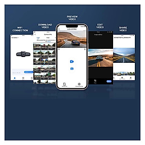 Fitcamx 4K Dashcam WiFi Dash Camera Dash Cam Compatible with Car Vehicle Video Recorder,Compatible with VW T-ROC T ROC Troc 2017 to 2024 (Color : Black, Size : 4K Dual Cam 128GB)