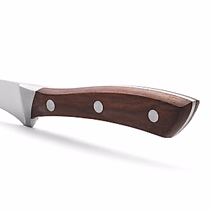 Arcos Forged Slicing Ham Knife 10 inch with 250mm blade. Nitrum Stainless Steel Blade. Professional Kitchen Knife. Rosewood Brown Handle. Rust & Corrosion Resistant. Smooth edge. Natura Series.