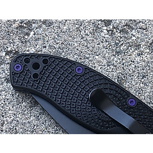 Flat Purple Screws Set For Spyderco Tenacious and Resilience Pocket Knife