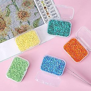QUEFE 28 Pack Mixed Sizes Small Plastic Organizer Storage Box, Rectangular Empty Mini Clear Plastic Organizer Storage Box Containers with Lids for Small Items and Other Craft Projects