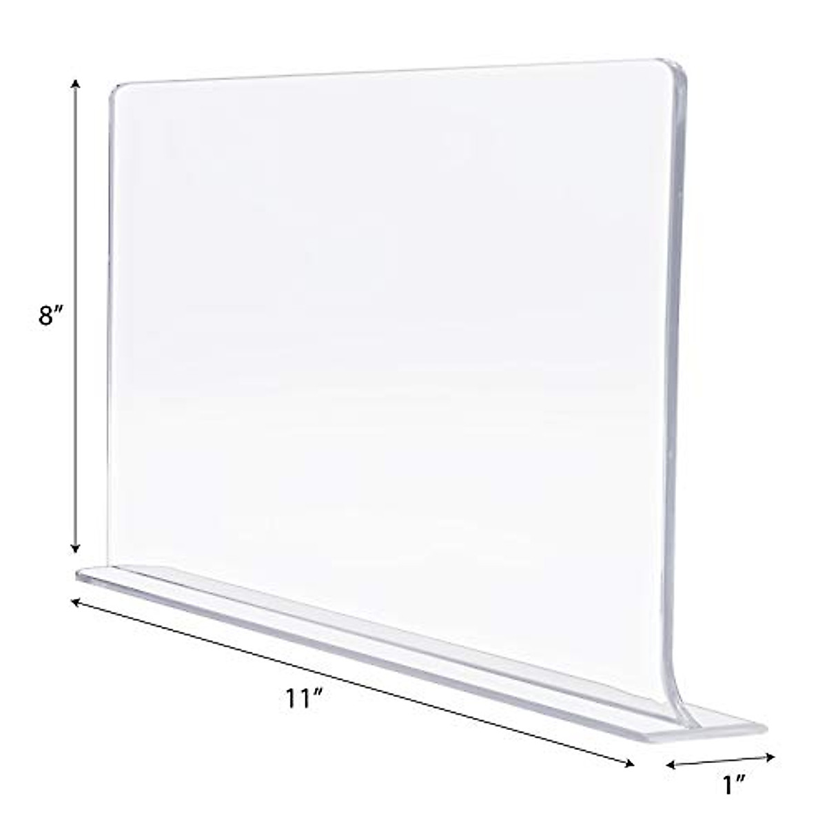 Sorbus Acrylic Adhesive Shelf Divider Organizers, w/Self Adhesive Tape, Great for Closet Organization, Clothes, Linens, Purse Separators, Kitchen Cabinets, Bedroom, 6-Pack, Clear (11x1x8)