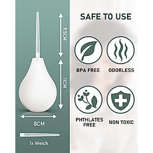 Enema Douche Anti Back-Flow, Amal Douche Connected to Shower Hole,Enema Bulb with 7 Spouts, Reusable Portable Enima Vaginal Cleaner kit for Men Women (Black)