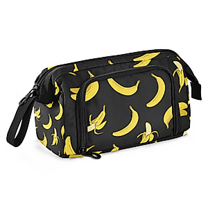 Glaphy Yellow Banana Pencil Case, Large Capacity Pencil Pouch Bag Pen Carrying Cases Zipper Storage Stationery Bag