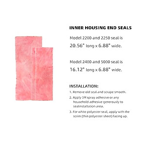 Rolkely 4725 Seal Kit, 4725 Door Seal Kit Compatible with Aprilaire 4725 Seal Kit, Fit for Aprilaire and Space-Gard Air Purifier Model 2200, 2250, 2400, 5000, etc, Replaces for Aprilaire 4345 and 4233