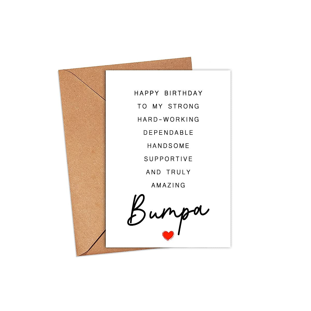 Bumpa Birthday Card - Poem Birthday Card To Amazing Bumpa - Birthday Card For Bumpa - Poem Card - Gift For Him - Father's Day Gift - Bumpa Card