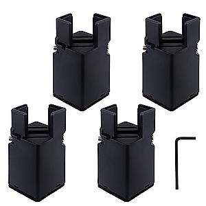 KELEAPEKER 4pcs Furniture Risers,Desk Risers for Desk Legs,Adjustable,with Screw Clamp,for Lifting The Bed, Sofa, Table, Desk, Cabinet and Bookshelf