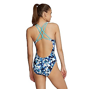 Speedo Women's Swimsuit One Piece Thin Strap High Cut