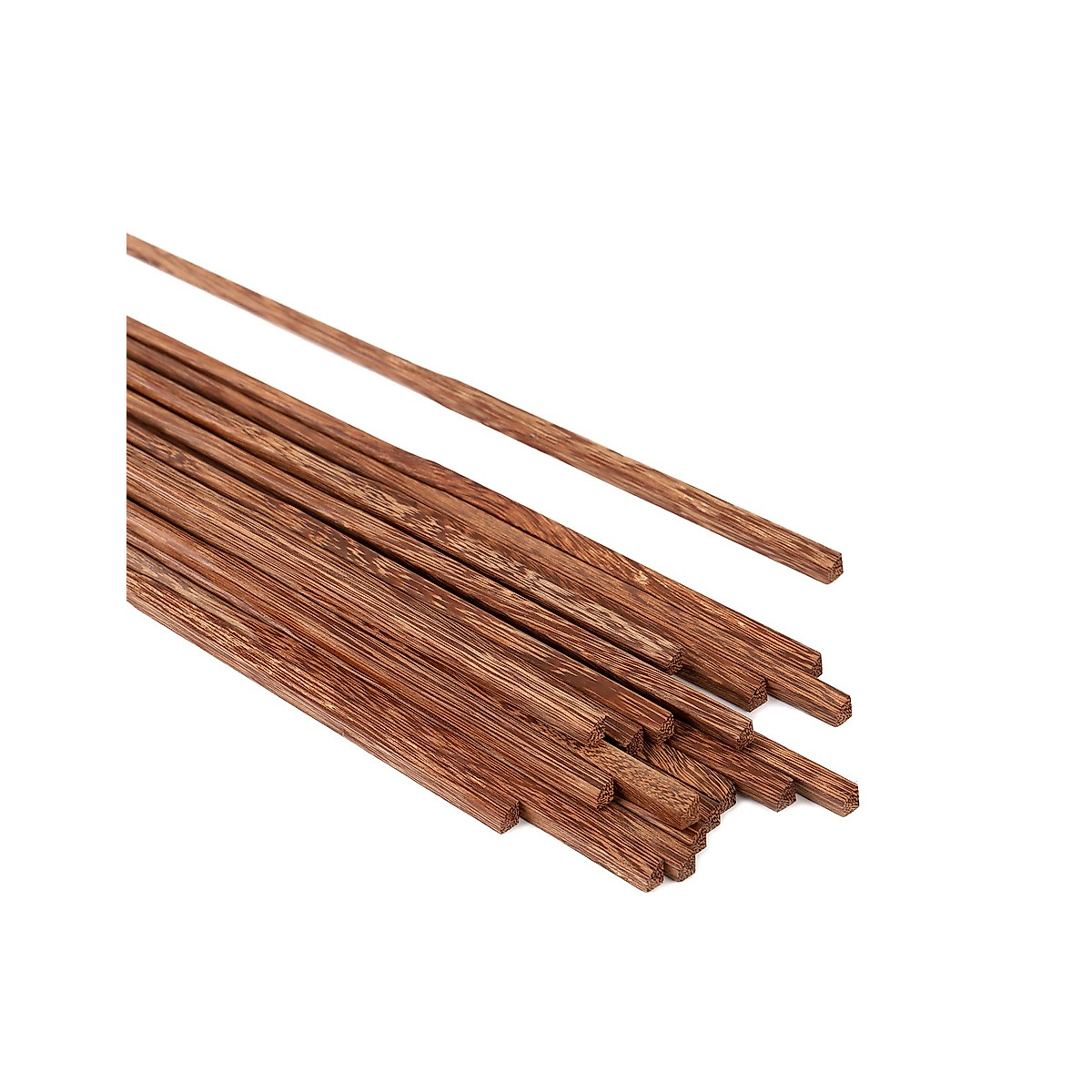 Unichart Chinese Chopsticks Reusable Ebony Organic Natural Wood Chopsticks 10 pairs Set without Paint Dishwasher Safe, Khaki