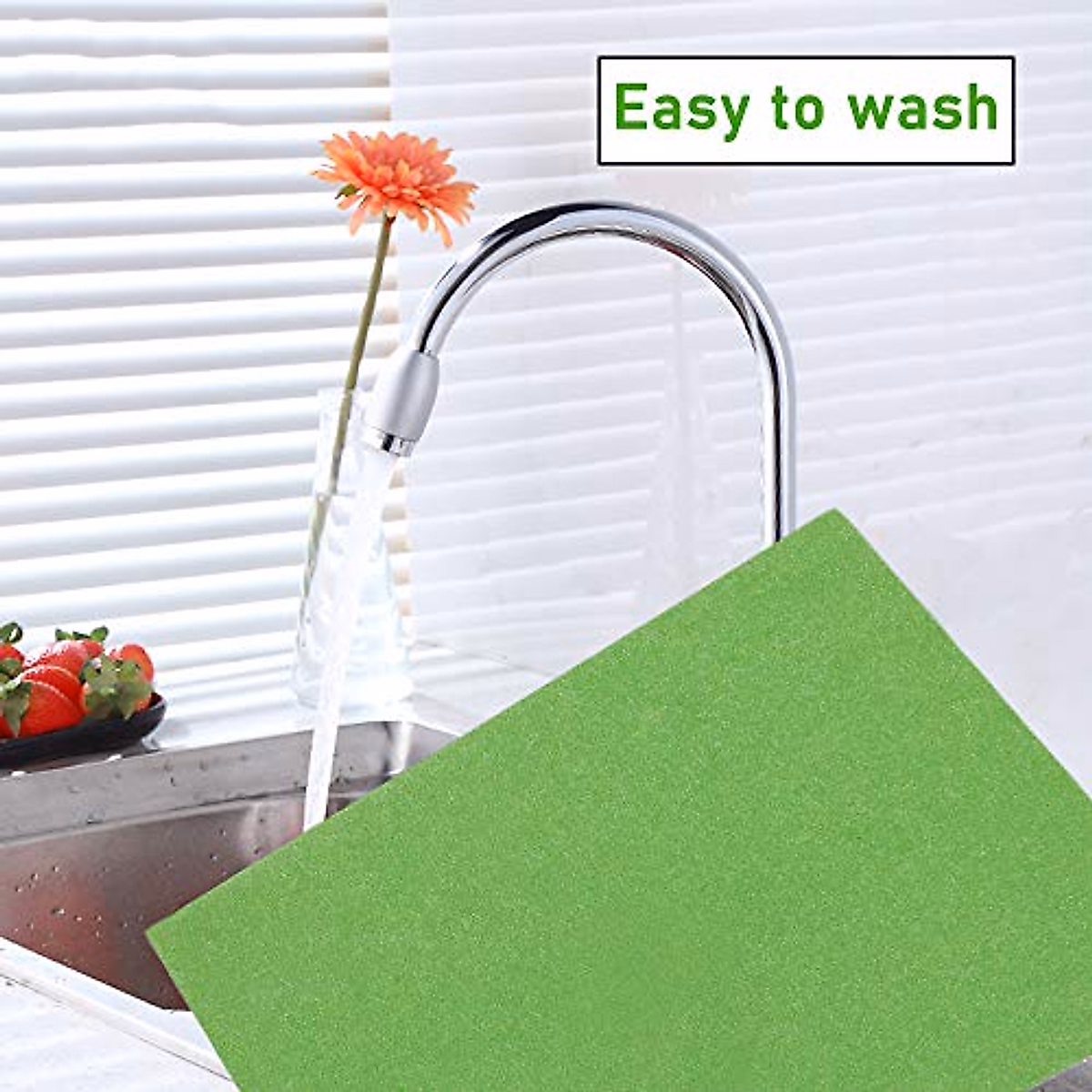 8 Pieces Fruit and Veggie Life Extender Liner,15 x 12 Inch Refrigerator Shelf Liners,Produce Saver Washable Life Extender Foam Mats for Fridge Refrigerator Drawers