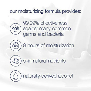 Dove Nourishing Hand Sanitizer 99.99% Effective Against Germs Shea Butter and Warm Vanilla Antibacterial Gel with 61% Alcohol and Lasting Moisturization For Up to 8 Hours, 8 Fl Oz (Pack of 4)