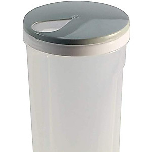 zaizai Spaghetti Tub Dispenser - Plastic Pasta Container Rotating Blue Lid Kitchen Food Storage Tank, Noodle Storage Box, Whole Grain Storage Tank, Fresh-Keeping Storage Box Storage Tank