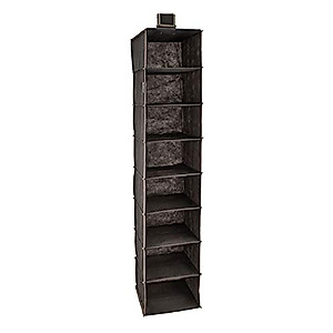 ClosetMaid 3145400 8 Shelf Cubby Wire Frame Hanging Closet Nonwoven Fabric Bedroom Bathroom Kitchen Garage Storage Organizer, Brown (4 Pack)