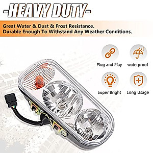 HECASA Universal Halogen Snow Plow Headlight Lamps Kit Compatible with Boss Western Meyer Blizzard Curtis, Enhanced Visibility, Long Lasting Light, Super Brightness Output - 1 Year Extra Warranty