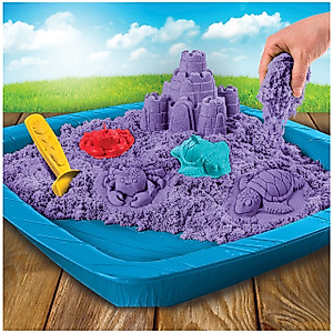 Kinetic Sand, Sandbox Playset with 1lb of Purple and 3 Molds, for Ages 3 and up