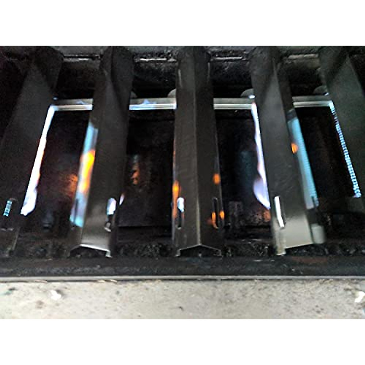 Hisencn Parts Kit Replacement Fits for Brinkmann 5 Burner 810-8501-S, 810-8502-S Gas Grill Models, Grill Burners, Heat Plates, Crossover Tubes