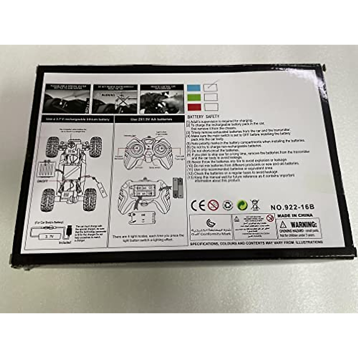HOMYE Remote Control Car, 1:16 RC Cars for Boys Age 4-7 8-12 with Scale Sprays and Lights, 2 Batteries for 60 Minutes Playtime, All Terrains RC Drift Car for Boys Girls