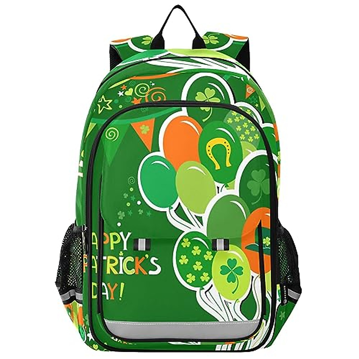 CHIFIGNO Happy St Patricks Day Kids Backpack, Sturdy Carry on Laptop Backpack, School Bags for Girls Boys 6-12
