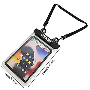 EMSEEK Waterproof Ebook Reader Case Waterproof Tablet Cover Dry eReader Bag Waterproof Holder Pouch for Amazon Kindle Paperwhite Oasis Fire 7 IPAD Mini Passport Wallet Key Fob Money Phone(Blue)