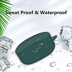 Cover Case Compatible with Sony WF-1000XM4 Earbud, Soft Silicon Colorful Sony WF-1000XM4 Case Wireless Earbuds Protective Cover with Keychain (Green)