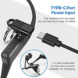 2-Pack Charging Adapter Replacement for AfterShokz Aeropex AS800 & Shokz OpenRun Pro & OpenRun & OpenRun Mini & OpenComm, USB Type C Charger Adapter for AfterShokz Aeropex Bone Conduction Headphones