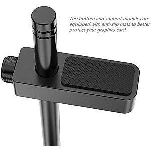 nkomax Graphics Card GPU Brace Support, Video Card Sag Holder Bracket, GPU Stand, Anodized Aerospace Aluminum (Black)