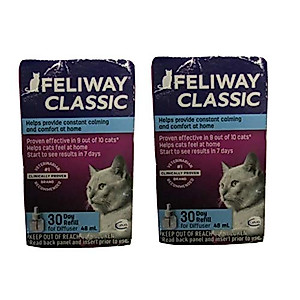 Feliway Classic Diffuser Refill for Cats | Constant Calming & Comfort at Home (2 Pack(48 ml))