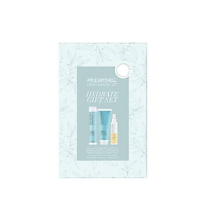 Paul Mitchell Clean Beauty Hydrate Holiday Gift Set, Shampoo, Conditioner + Heat Protectant, For Dry Hair