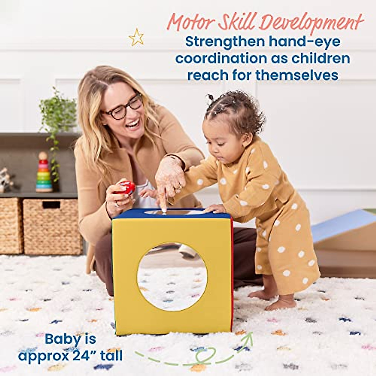 ECR4Kids SoftZone Mirror Cube, Sensory Toy, Assorted