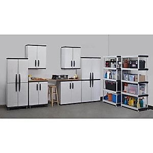 HDX 128974 36 in. W x 72 in. H x 24 in. D 5-Shelf Plastic Ventilated Storage Shelving Unit