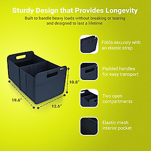 meori A100114 Foldable Classic Large, Marine Blue, Collapsible Box To Organize, Store and Carry Anything and Everything, 1-Pack